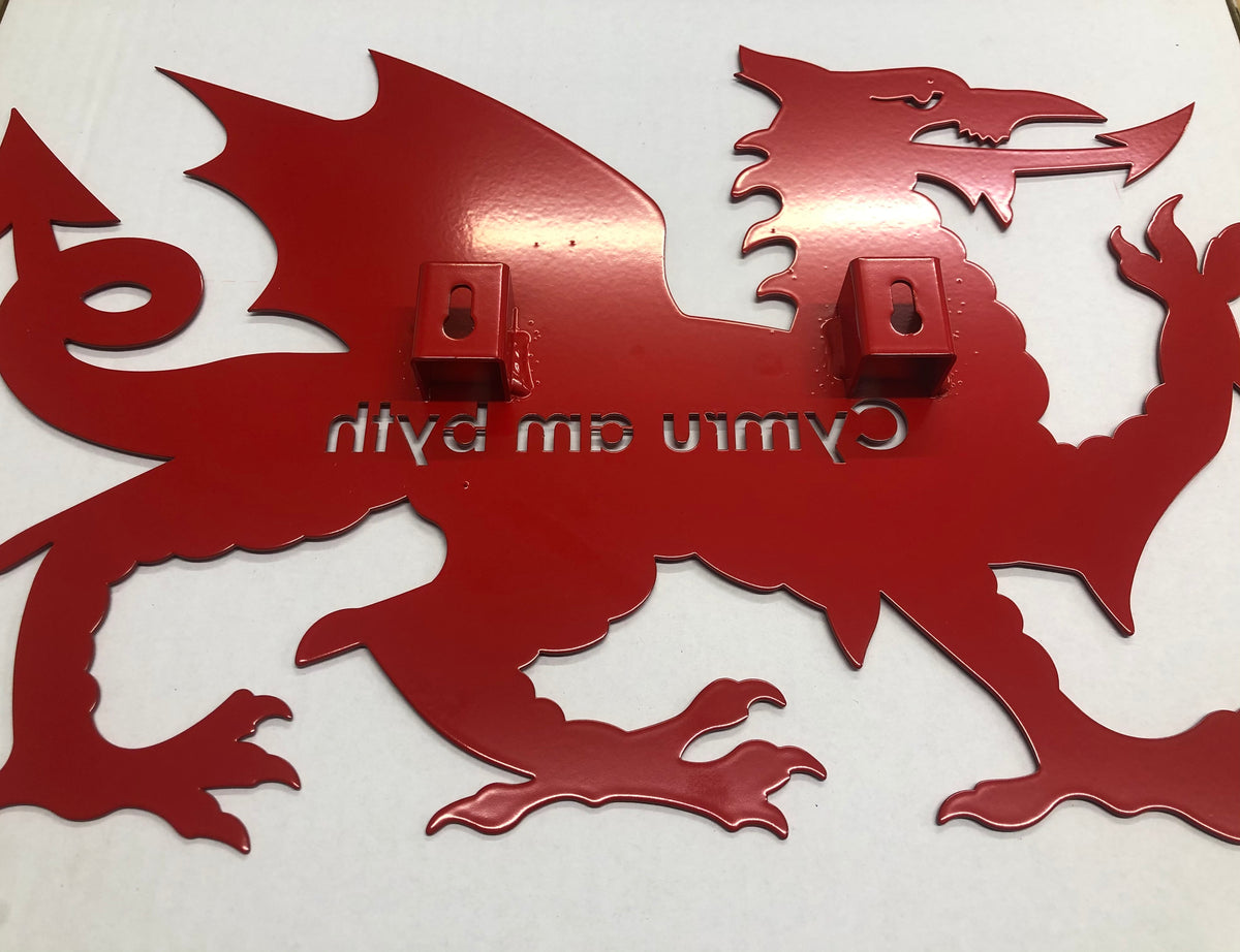 Welsh Dragon ' Cymru am byth' House Sign – Bespoke Metal