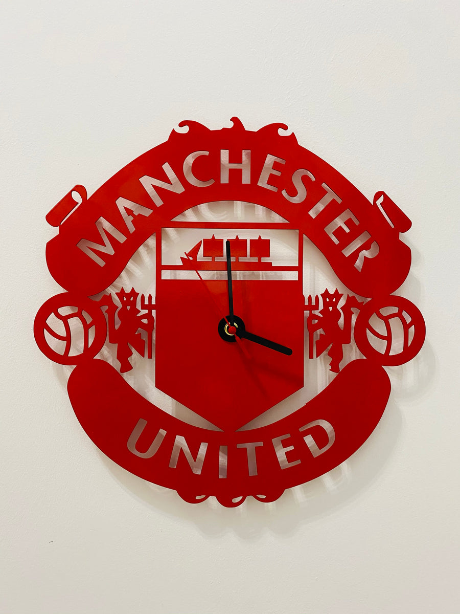 Large Manchester Football Club United Clock – Bespoke Metal